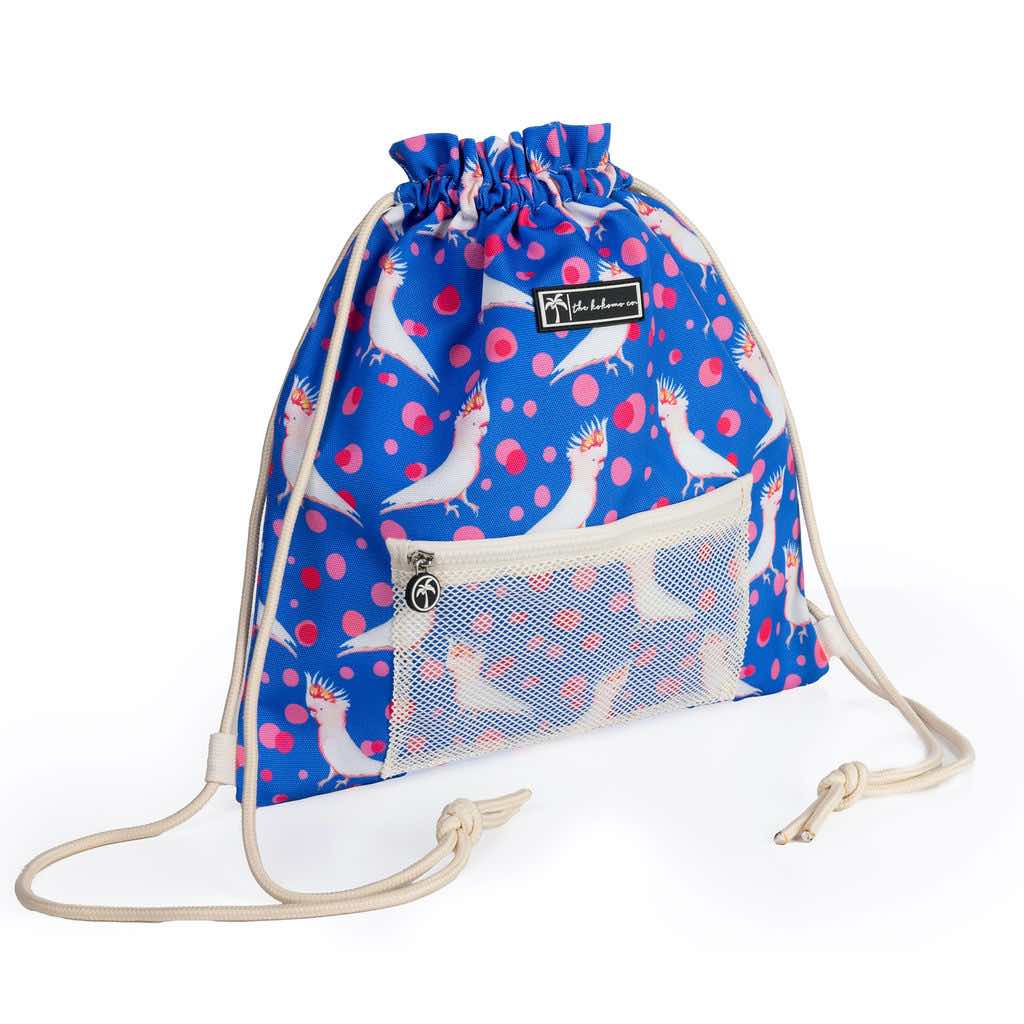 Koko' Swim Bag - Flamin' Galah Blue – The Kokomo Co. Australia Pty Ltd